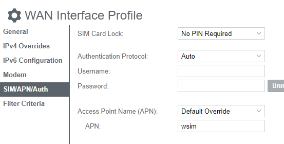 Configuration of Cradlepoint routers with wherever SIM cards