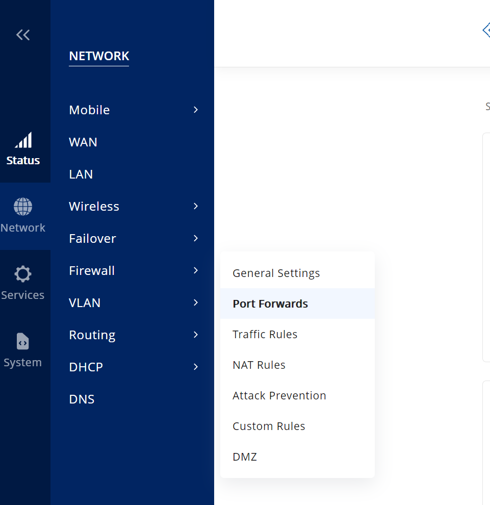How to set up port forwarding on a Teltonika router