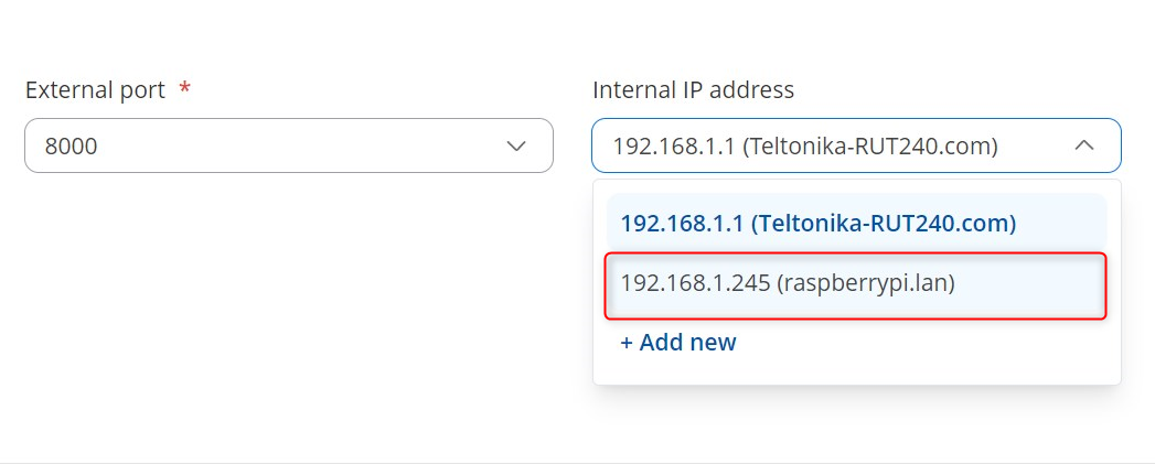 How to set up port forwarding on a Teltonika router